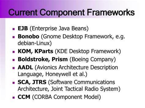 ppt a correlation framework for the corba component model powerpoint