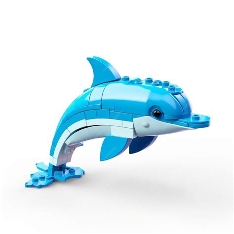 Premium Photo Playful Lego Dolphin 3d Puzzle With Enhanced Design