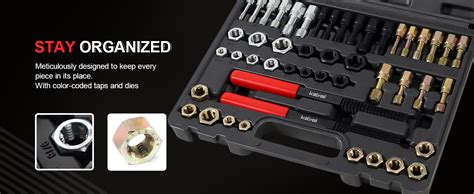 Amazon.com: Kolvoii 49-Piece Thread Chaser Set, Rethread Repair Tool, UNC, UNF, & Metric Thread ...