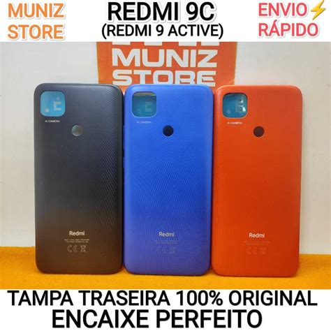 Tampa Traseira Redmi C Redmi Active Xiaomi Carcaça de Reposição Da Bateria Botões Power