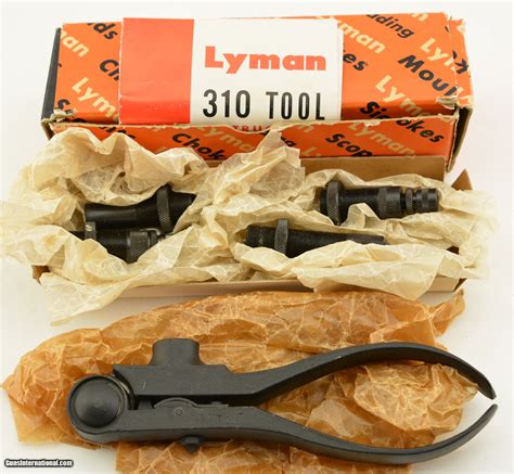 Vintage Lyman 310 Hand Reloading Tool 380 Auto Dies And Box
