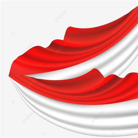Merah Putih Vector Png Images Bendera Indonesia Merah Putih Silk Flag