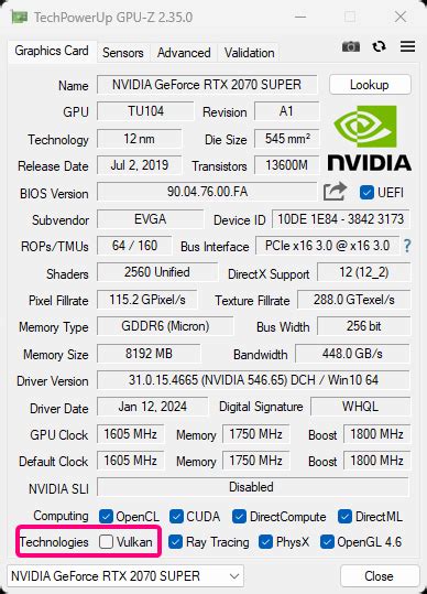 2070 Super Has Vulkan Disabled Any Fixes Rgpu