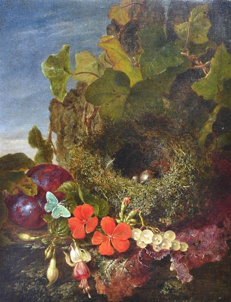 James Archer Still Life With Summer Fruits 19th Century Victorian