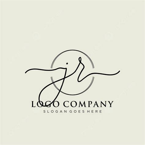 Jr Initial Handwriting Logo Design Poster Initial Typography Vector Poster Initial Typography