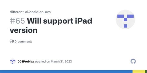 Will Support IPad Version Issue 65 Different Ai Obsidian Ava GitHub