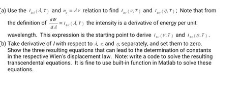 A Use The Ibλλt And Coλv Relation To Find