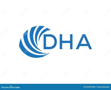 Dha Letter Logo Design On White Background Dha Creative Circle Letter