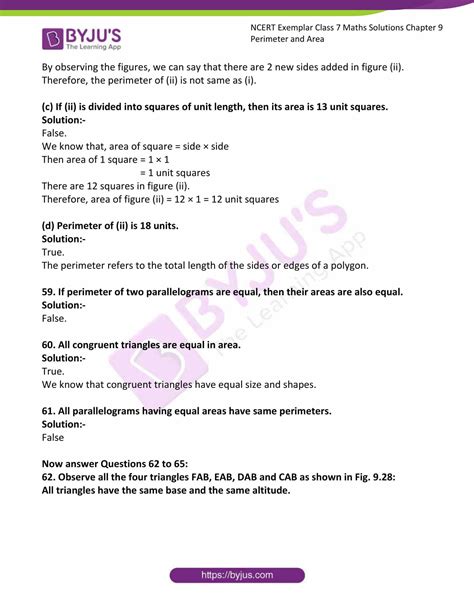 NCERT Exemplar Solutions For Class 7 Maths Chapter 9 Perimeter And Area