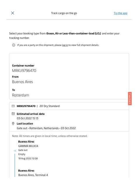 Tema Tracking Mrku9796470 Ocean Shipment And Container Tracking Maersk Pdf