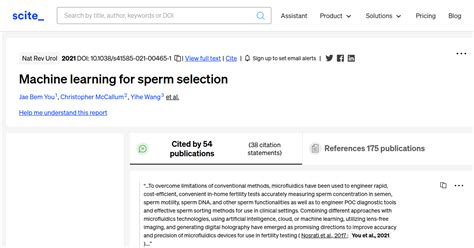 Machine Learning For Sperm Selection Scite Report