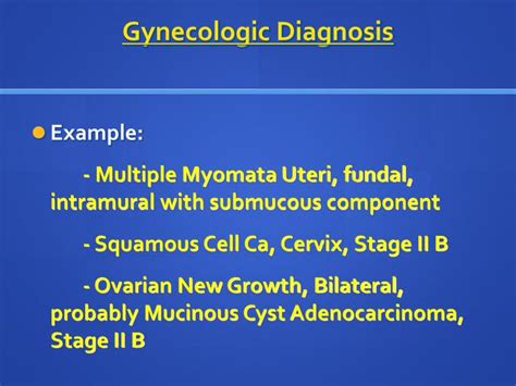 Ppt The Final Word Obstetric And Gynecologic Diagnostic Nomenclature