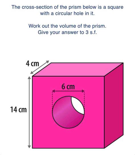 Solved The Cross Section Of The Prism Below Is A Square With A