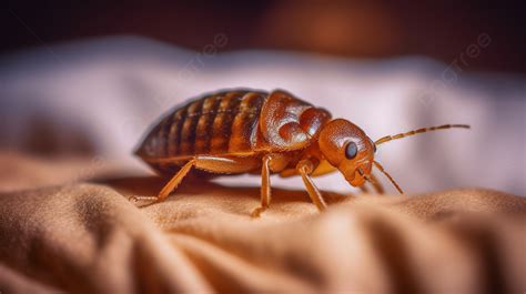An Image Of A Bed Bug Laying On A Bedsheet Background Bed Bug Casing