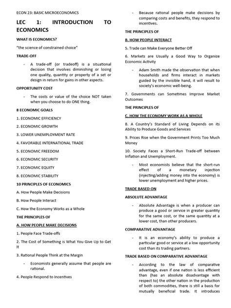 Lec1 Basic Micro Pdf Economics Economic System