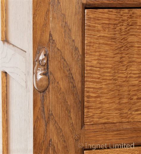 Robert Mouseman Adzed Oak Kneehole Desk Ingnet