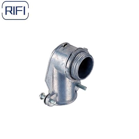 Flexible Conduit Fittings 90 Degree Squeeze Zinc Set Screw Connector