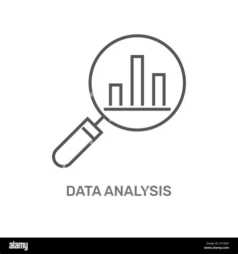 Data Analysis Is Symbolized By A Magnifying Glass And A Bar Chart