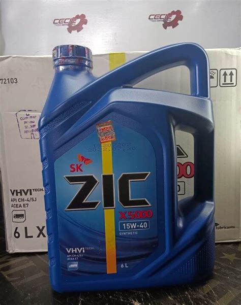 Zic X5000 SAE 15W-40 Synthetic Diesel Engine Oil 6 Liters | Lazada PH