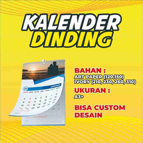Jual Kalender Dindingkalender Dinding Custom Shopee Indonesia
