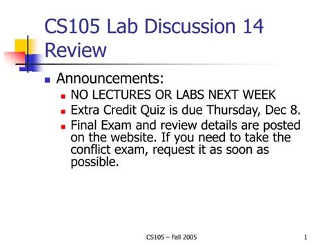 Ppt Cs Lab Discussion Review Powerpoint Presentation Free