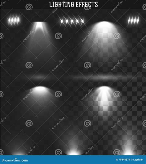 Set Light Effect Ies Light Transparency Effect Realistic Vector