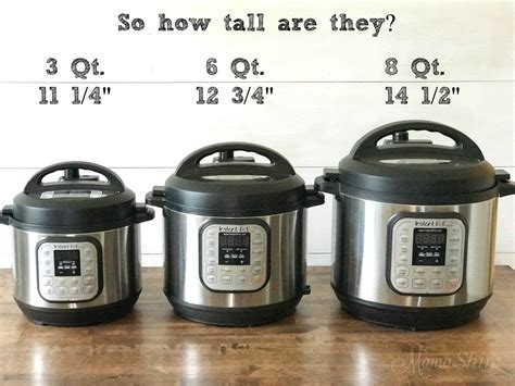 Size Comparison Instant Pot Instant Pot Recipes Small Instant Pot