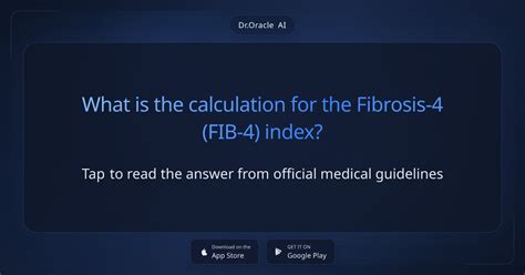 What Is The Calculation For The Fibrosis 4 Fib 4 Index
