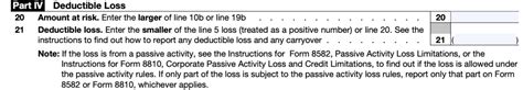 Irs Form 6198 Instructions At Risk Limitations