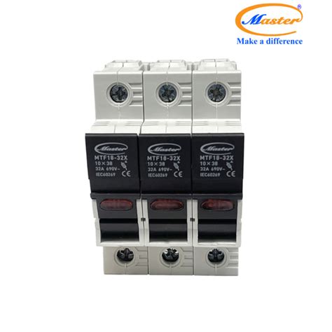 Vỏ Cầu Chì Có đèn Mtf18 32x Master Thiết Bị Tủ Điện Master
