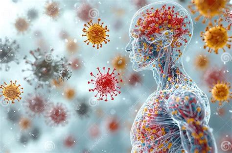 Immunity Shield Abstract Visualization Of Human Immunity Portraying