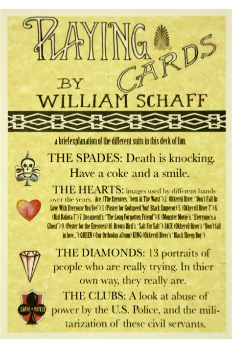 William Schaff Playing Cards Accessory