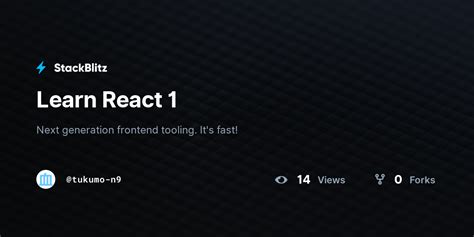Learn React 1 Stackblitz