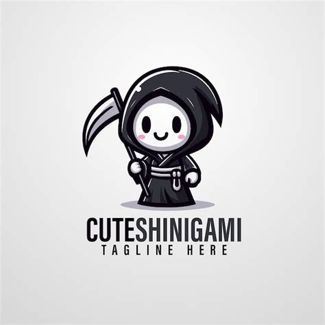 Premium Vector Cute Shinigami Logos