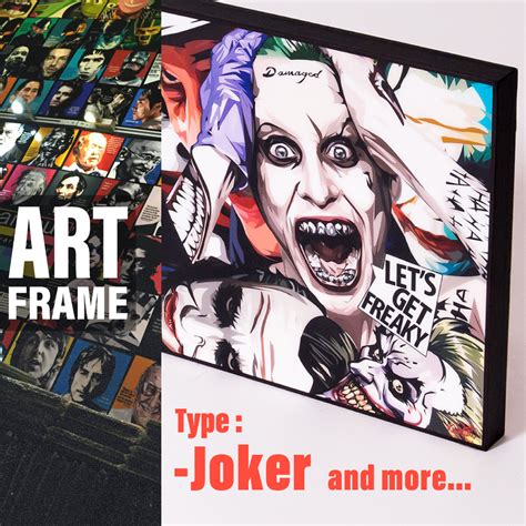 ポップアートフレーム 壁掛け 25cm×25cm Jokerandmore インテリア絵画おしゃれ雑貨 Paf 0130