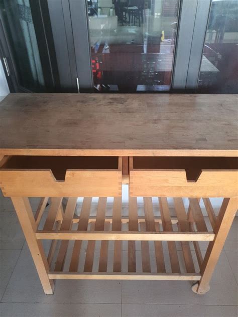 Ikea Solid Wood Kitchen Work Table Furniture And Home Living Furniture