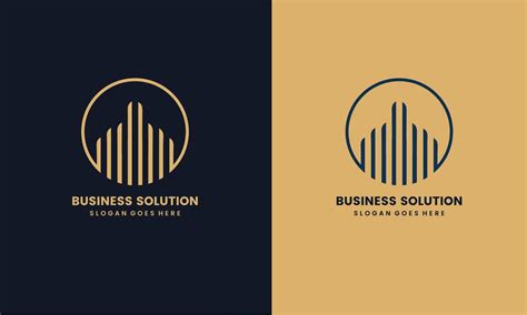 Abstract Business Solution Logo Flat Logo Design Pro And Pro Svg