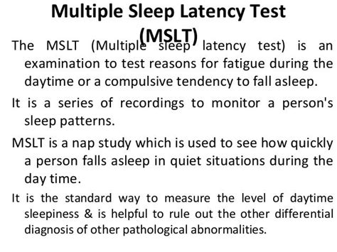 Mslt Multiple Sleep Latency Test Mslt And Maintenance Of Wakefulne…