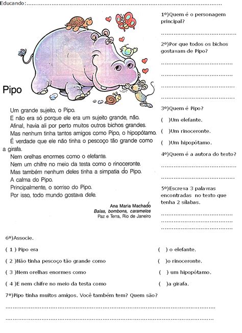 Atividade 2 Ano Portugues Interpretação De Texto SOLOLEARN