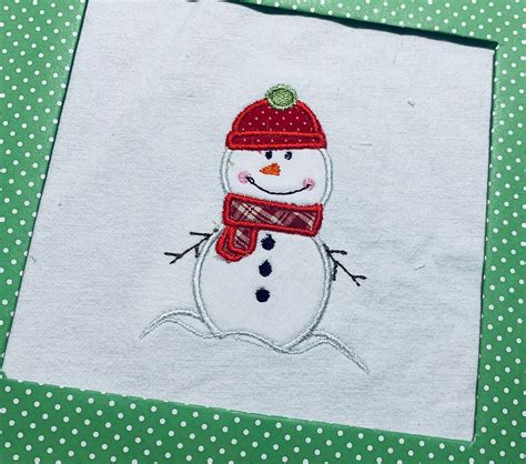 Snowman Applique Design Pineapple Design