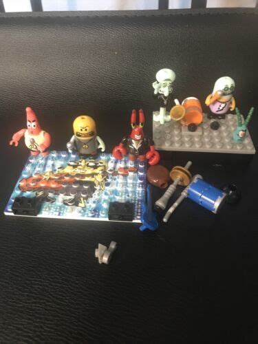 Spongebob Squarepants Mega Bloks Mini Figures Lot Of 6 Bear