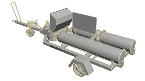 3d Model Nitrogen Booster Cart Trolley Vr Ar Low Poly Cgtrader