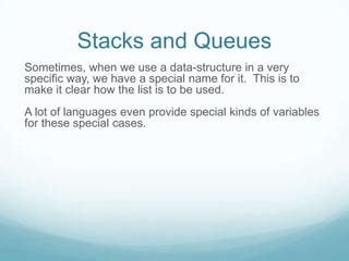 Stacks And Queues And Representation Pptx