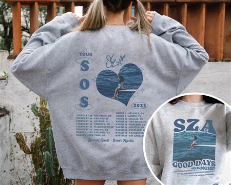 Vintage Sza Sos Shirt Sza Tour 2023 Shirt Sos Tracklist Sza Merch S