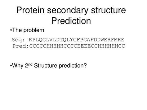 Ppt Protein Secondary Structure Prediction Powerpoint Presentation
