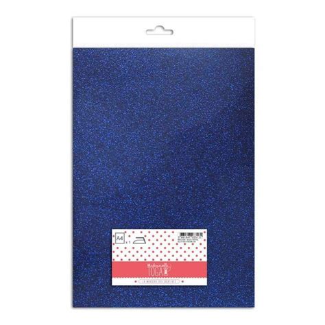 Flex Thermocollant à Paillettes Bleu Royal 30 X 21 Cm Toga