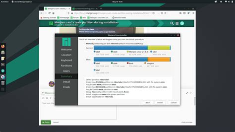 Manjaro Cant Create Partition During Installation Support Manjaro