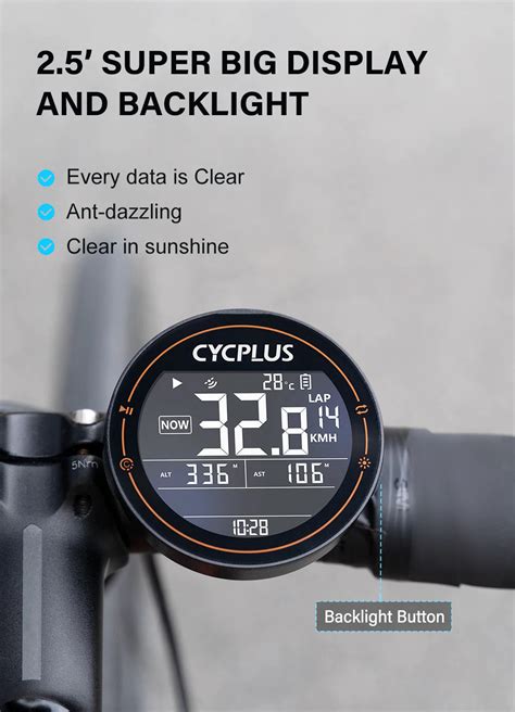 Cycplus M2 Gps Bicycle Computer Wireless Ant Bluetooth Waterproof Spe