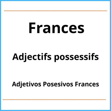 Ejercicios Adjetivos Posesivos Frances Pdf