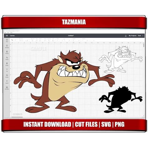 Taz Svg Tazmania Svg Taz Mania Svg Clipart Cricut Cut Fi Inspire